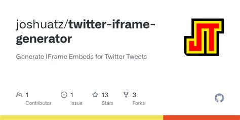 Github Joshuatztwitter Iframe Generator Generate Iframe Embeds For