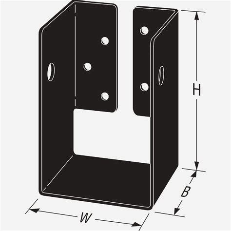 Simpson Strong Tie Outdoor Accents Zmax 4x6 Concealed Flange Joist Hanger