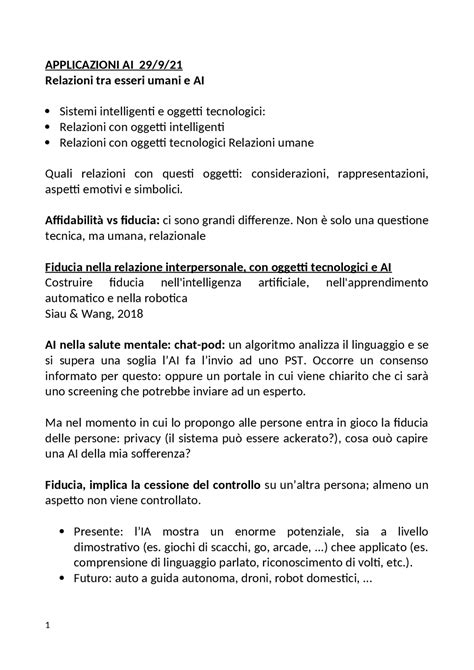 Appunti Ai Applicazioni Docsity