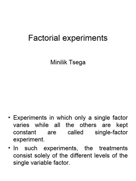 Factorial Experiments Download Free Pdf Research Methods Scientific Method