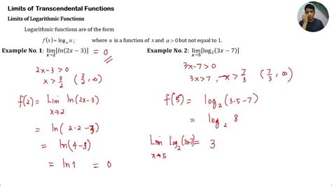 10 Limits Of Transcendental Functions Youtube