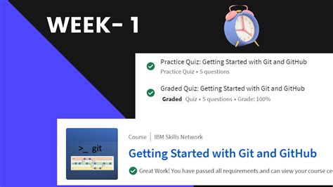 Getting Started With Git And Github Ibm Skills Network Week 1 Quiz Answer Coursera Youtube