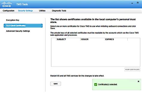 Tms Certificates With Tms Tools For Tls Communication Configuration