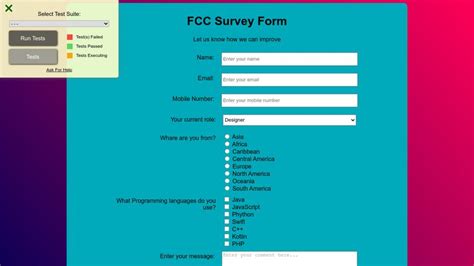 Responsive Web Design Projects Build A Survey Form