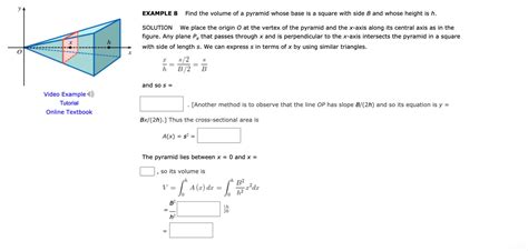 answered example 8 find the volume of a pyramid… bartleby