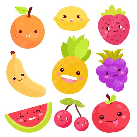 Kawaii Fruit Clipart Cute Fruit Clip Art Kawaii Fruit Png Etsy Porn Porn Sex Picture