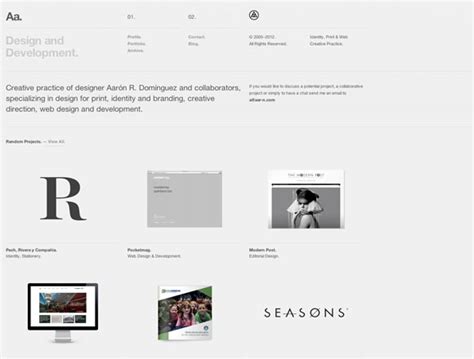 20 examples of minimal style navigation menus in web design web