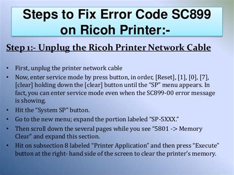 How To Fix Error Code Sc899 On Ricoh Printer