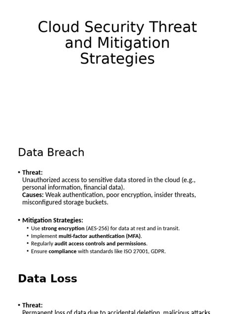 Cloud Security Threat And Mitigation Strategies Pdf Cloud Computing