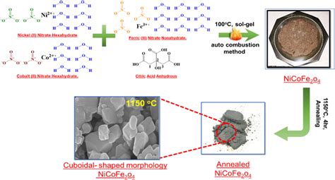 The Scheme Illustrates The Solgel Auto Combustion Synthesis Procedure Download Scientific