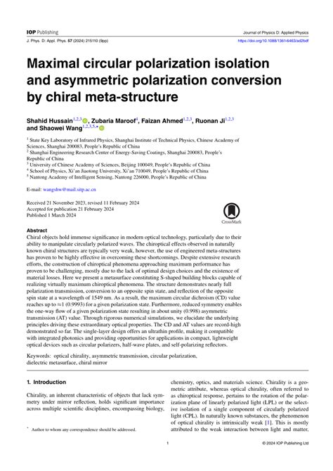 Maximal Circular Polarization Isolation And Asymmetric Polarization