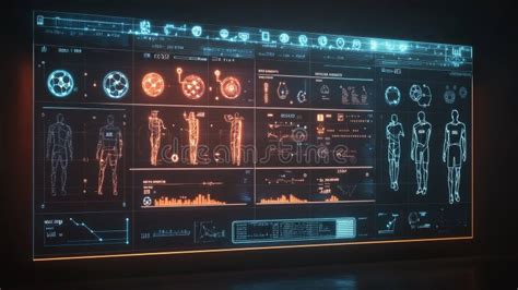 Futuristic Sports Analytics Dashboard Displaying Player Performance