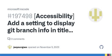 [accessibility] add a setting to display git branch info in title bar