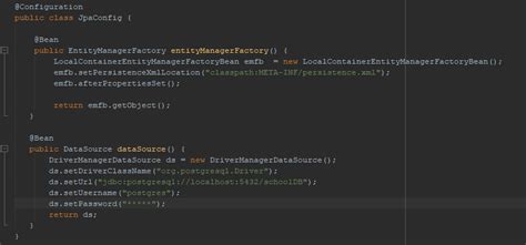 spring hibernate jpa error ternal ast