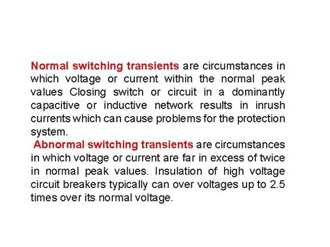 Unit Ii Switching Transients Over Voltages Due To