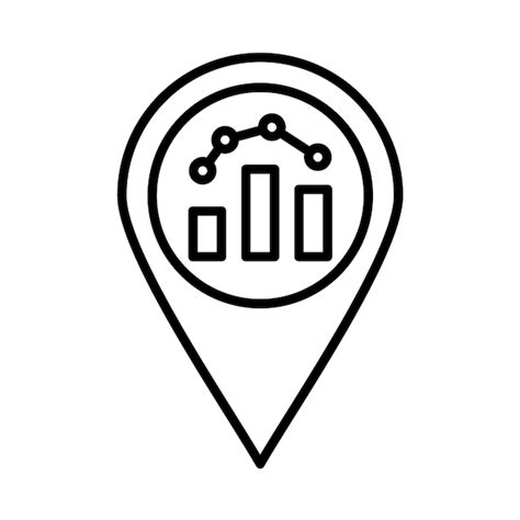 premium vector location analytics line illustration