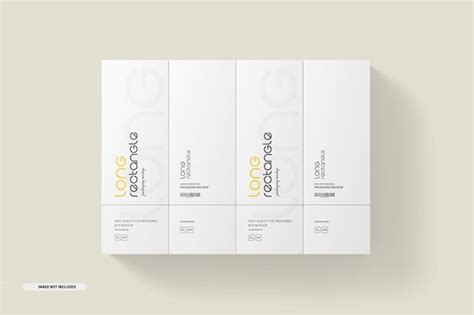 긴 직사각형 상자 포장 프로토 타입 프리미엄 Psd 파일 Packaging Mockup Box Mockup Box Packaging