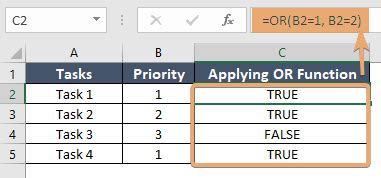 How To Use OR Function In Excel Examples