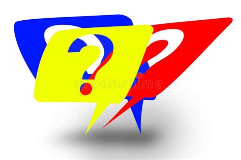 Colored Bubbles With The Question Mark Icon Graphic Representation Of