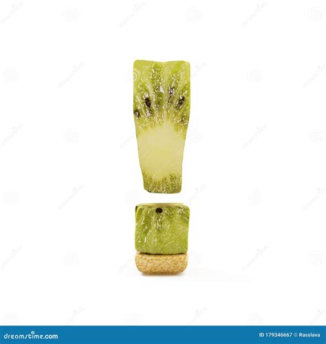 Символ восклицательного знака киви изоляции на белом фоне Иллюстрация штока иллюстрации