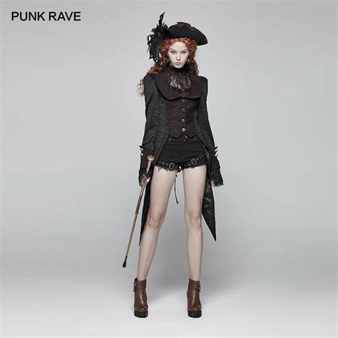 펑크 레이브 새로운 고딕 블랙 버건디 레드 자카드 연미복 스팀펑크 빈티지 드레스 패션 클럽 파티 제비 꼬리 여성 자켓베이식