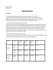 Physics Lab 5 Capacitance Pdf Rabeel Sharafat 10 17 2020 Physics Lab 5 Capacitance