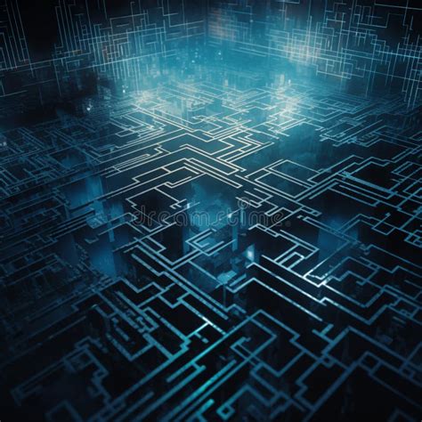 Abstract Image Of Maze Made Up Of Financial Charts And Data For Symbolizing The Idea Of