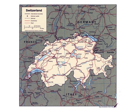 Карты Швейцарии | Коллекция карт Швейцарии | Европа | Maps of the World ...
