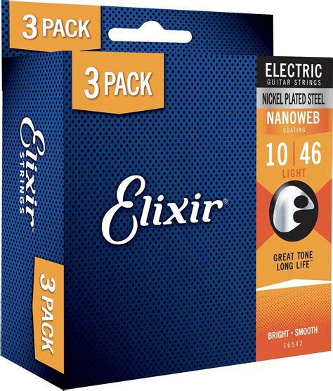 elixir strings electric guitar strings nickel plated steel with