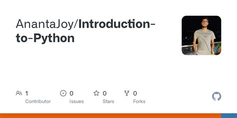 Github Anantajoy Introduction To Python