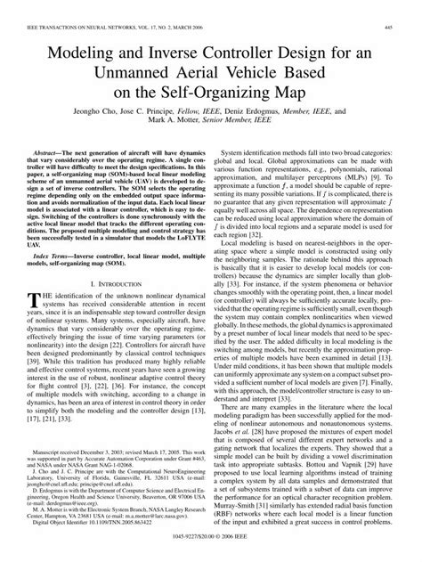 pdf modeling and inverse controller design for an unmanned aerial