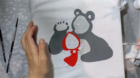 მაისურზე ხატვა 🎨🖌️ მაშა და დათვი 🐻 Madi19900 Youtube