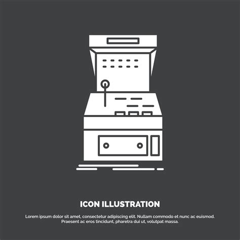 Arcade Console Game Machine Play Icon Glyph Vector Symbol For Ui And Ux Website Or Mobile
