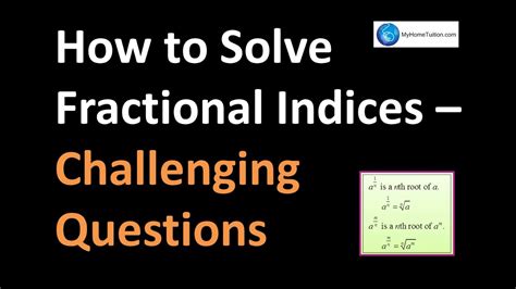 How To Solve Fractional Indices Challenging Questions Additional Mathematics Youtube