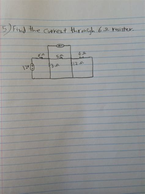 Solved 5 Find The Current Through 6 Ohm Resistor