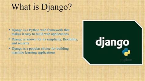 django and machine learning importance pptx
