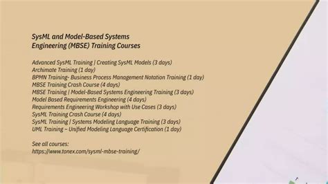 Mbse Sysml Courses By Tonex Pptx