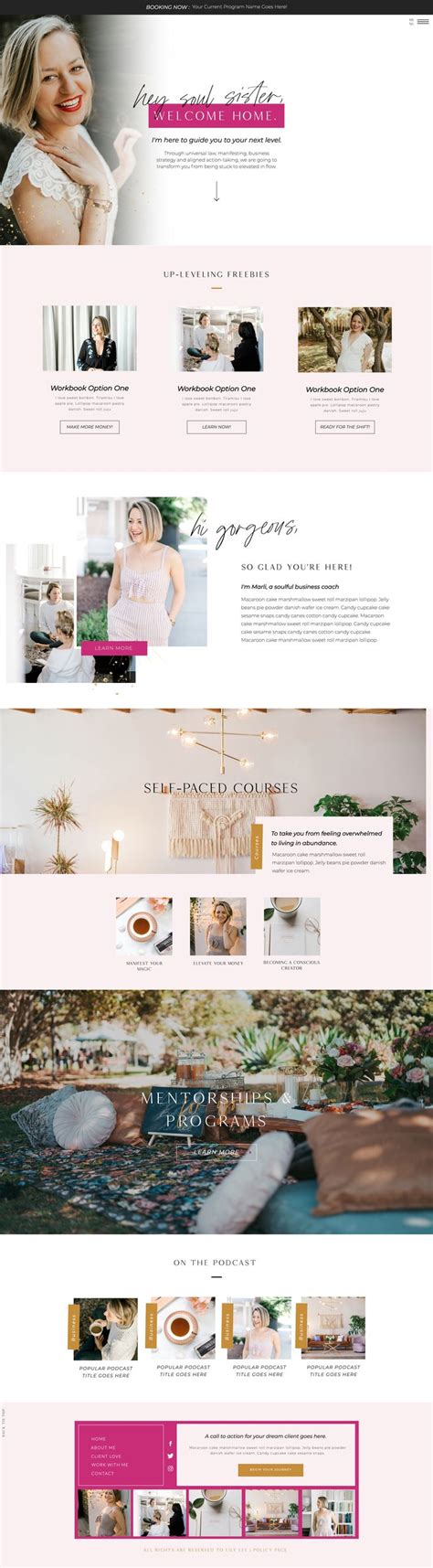 Bold X Boho Website Templates And Custom Websites For Female Entrepreneurs Web Design Course