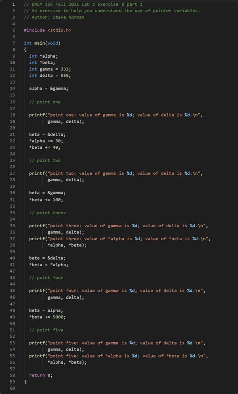 Exercise B Introduction To Pointers Read This First