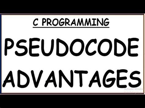 ADVANTAGES OF PSEUDOCODE YouTube