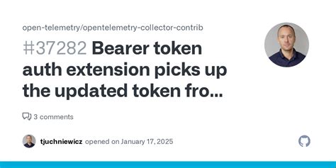 Bearer Token Auth Extension Picks Up The Updated Token From File But Exporter Still Uses Old One