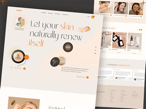 beauty e commerce landing page on behance