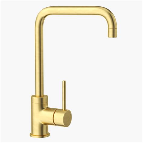 Angular Single Lever Sink Mixer Brass 3d Model 19 3ds Blend C4d