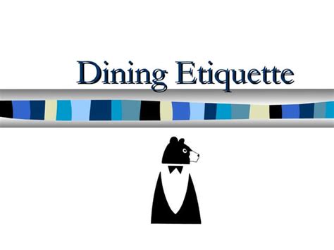 Dining Etiquette Ppt Pptx