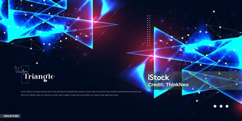 추상적인 현대 벡터 폭발 배너 흰색 삼각형 선 어두운 메쉬 배경의 점 3차원 형태에 대한 스톡 벡터 아트 및 기타 이미지 3차원 형태 가상현실 각도 Istock