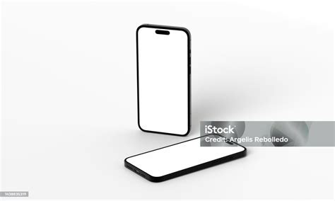 Illustration 3d Render Of Isometric Rectangles Simulating A Telephone