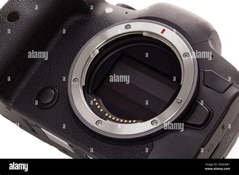 Close Up Of Mirrorless Digital Dslr Camera Matrix Sensor On White Background Stock Photo Alamy