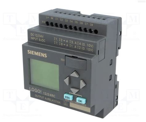 logo 12 24rc logic module displ ps i o 12 24 v dc relay 8 di 4 ai 4 do memory 200