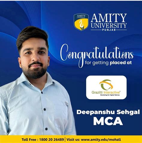 Congratulations To Deepanshu Sehgal For Securing On Campus Placements