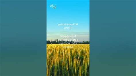 감사일기 259 모든 분들 덕분에 좋은 혜택과 편리함을 누릴 수 있어 고맙고 감사합니다감사일기 감사로시작하는365 감사영상 매일 나와의약속 긍정에너지 자기